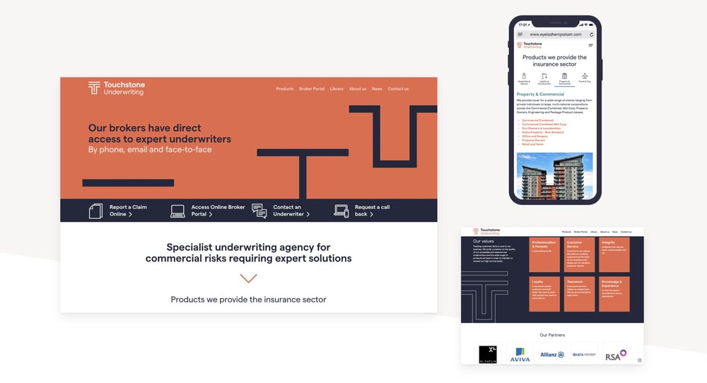 Case Study: Touchstone Underwriting website